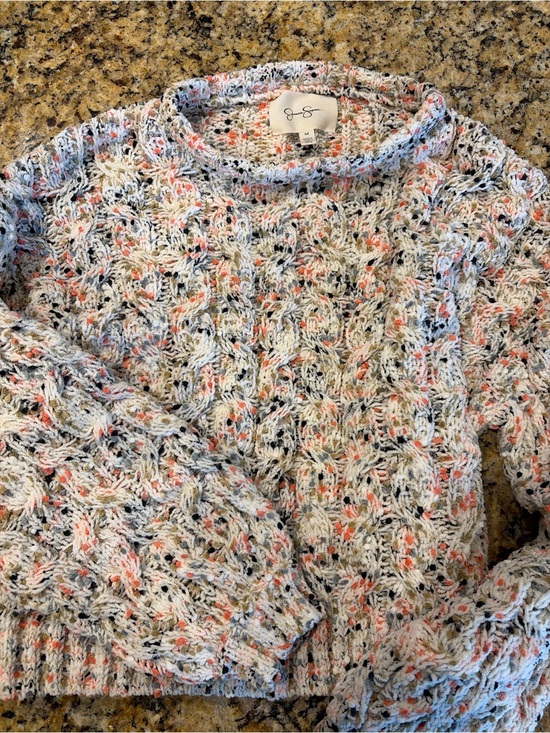 Jessica Simpson | Sweaters | Flawed Jessica Simpson Boxy Confetti ...